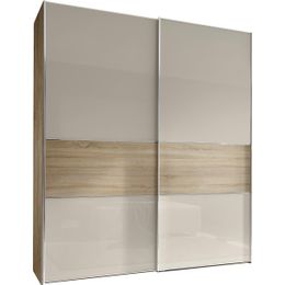 Schwebetürenschrank STAUD "Sinfonie Plus" Schränke Gr. B/H/T: 188 cm x 222 cm x 68 cm, Basic, 2 St., beige (sandglas) Schwebetürenschränke und Schiebetürenschränke