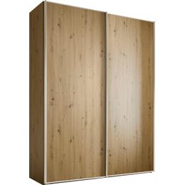 Schwebetürenschrank STAUD "Sinfonie Plus" Schränke Gr. B/H/T: 200 cm x 222 cm x 68 cm, Comfort, 2 St., braun (artisan eiche) Schwebetürenschränke und Schiebetürenschränke