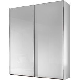 Schwebetürenschrank STAUD "Sinfonie Plus" Schränke Gr. B/H/T: 225 cm x 222 cm x 68 cm, Comfort, 2 St., weiß (alpinweißglas) Schwebetürenschränke und Schiebetürenschränke