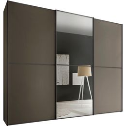 Schwebetürenschrank STAUD "Sinfonie Plus" Schränke Gr. B/H/T: 280 cm x 240 cm x 68 cm, Basic, 3 St., braun (mocca) Schwebetürenschränke und Schiebetürenschränke