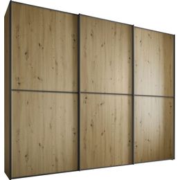 Schwebetürenschrank STAUD "Sinfonie Plus" Schränke Gr. B/H/T: 280 cm x 222 cm x 68 cm, Premium, 3 St., braun (artisan eiche) Schwebetürenschränke und Schiebetürenschränke