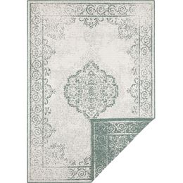 Teppich NORTHRUGS "CEBU Wendeteppich" Teppiche Gr. B/L: 160 cm x 230 cm, 5 mm, 1 St., beige (creme, grün) Esszimmerteppiche