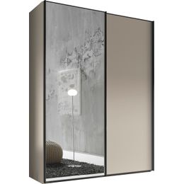 Schwebetürenschrank STAUD "Sinfonie Plus" Schränke Gr. B/H/T: 188 cm x 222 cm x 68 cm, Basic, 2 St., beige (sand) Schwebetürenschränke und Schiebetürenschränke