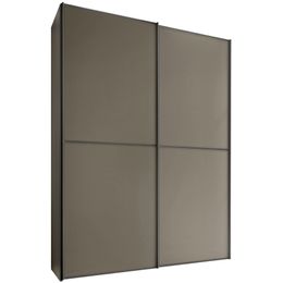 Schwebetürenschrank STAUD "Sinfonie Plus" Schränke Gr. B/H/T: 200 cm x 222 cm x 68 cm, Basic, 2 St., braun (mocca) Schwebetürenschränke und Schiebetürenschränke