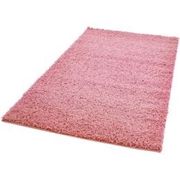 Hochflor-Teppich Carpet City "Pastell Shaggy300" Teppiche Gr. B/L: 300 cm x 400 cm, 30 mm, 1 St., pink Esszimmerteppiche