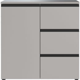 Kommode Germania "Bastia" Sideboards Gr. B/H/T: 90 cm x 91 cm x 41 cm, 3, grau (steingrau) Kommode