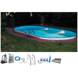 Ovalpool MY POOL BWT "Premium" Schwimmbecken Gr. B/H/L: Breite 360 cm x Höhe 120 cm x Länge 737 cm, 28000 l, weiß Ovalpools