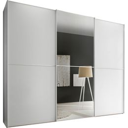 Schwebetürenschrank STAUD "Sinfonie Plus" Schränke Gr. B/H/T: 280 cm x 222 cm x 68 cm, Comfort, 3 St., weiß Schwebetürenschränke und Schiebetürenschränke Mit Spiegeltüre vier verschiedenen Ausstattungsvarianten