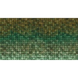 ARCHITECTS PAPER Fototapete "Atelier 47 Mosaic Tile 1" Tapeten Gr. B/L: 5 m x 2,7 m, grün (hellgrün, dunkelgrün, goldfarben) Fototapeten