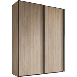 Schwebetürenschrank STAUD "Sinfonie Plus" Schränke Gr. B/H/T: 200 cm x 222 cm x 68 cm, Premium, 2 St., braun (sonoma eiche) Schwebetürenschränke und Schiebetürenschränke