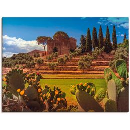 Wandbild Artland "Toskana I" Bilder Gr. B/H: 120 cm x 90 cm, Leinwandbild Europa, 1 St., grün Kunstdrucke