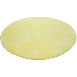 Hochflor-Teppich Esprit "Relaxx" Teppiche Gr. Ø 200 cm, 25 mm, 1 St., gelb Esszimmerteppiche