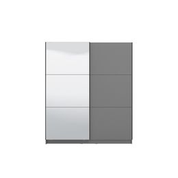 Schwebetürenschrank Inosign "Sierra" Schränke Gr. B/H/T: 179 cm x 210 cm x 62,5 cm, Mit Spiegeltür, grau (graphite grau) Schwebetürenschränke und Schiebetürenschränke