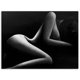 Leinwandbild Artland "Akt" Bilder Gr. B/H: 80 cm x 60 cm, Frau Querformat, 1 St., schwarz Leinwandbilder