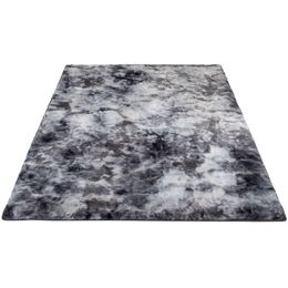 Hochflor-Teppich Carpet City "TOLEDO500" Teppiche Gr. B/L: 160 cm x 230 cm, 27 mm, 1 St., grau (grafit) Esszimmerteppiche
