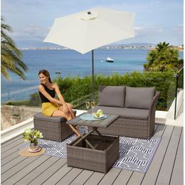 Gartenlounge-Set Konifera "Marseille Premium" Sitzmöbel-Sets grau (anthrazit) Outdoor Möbel