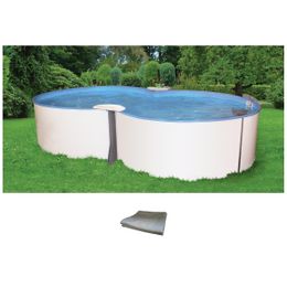 Achtformpool MY POOL BWT "Premium" Schwimmbecken Gr. B/H/L: Breite 360 cm x Höhe 135 cm x Länge 625 cm, 24000 l, weiß Achtformpools