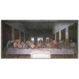 Wandbild Artland "Das letzte Abendmahl" Bilder Gr. B/H: 150 cm x 75 cm, Leinwandbild Religion, 1 St., braun Kunstdrucke