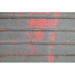 ARCHITECTS PAPER Fototapete "Iron Plate" Tapeten Gr. B/L: 4 m x 2,7 m, grau (grau, rot) Fototapeten