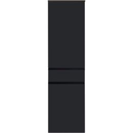 Midischrank Marlin "3510clarus" Schränke Gr. B/H/T: 40 cm x 149 cm x 35 cm, Türanschlag rechts, 2 St., schwarz (schwarz supermatt) Bad-Midischränke