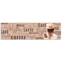 Küchenrückwand Artland "Kaffee - Latte Macchiato" Spritzschutzwände Gr. B/H: 180 cm x 50 cm, beige (naturfarben) Küchendekoration