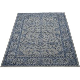 Teppich Musterring "DENVER" Teppiche Gr. B/L: 80 cm x 150 cm, 8 mm, 1 St., grau (grau, blau) Esszimmerteppiche