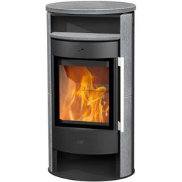 A (A++ bis G) FIREPLACE Kaminofen "Durango Speckstein" Kaminöfen grau (schwarz) Kaminöfen