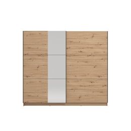 Schwebetürenschrank Inosign "Sierra" Schränke Gr. B/H/T: 236,5 cm x 210 cm x 62,5 cm, Mit Spiegeltür, braun (artisan eich) Schwebetürenschränke und Schiebetürenschränke