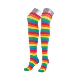 JD J. Dirks Socken CL19XL Regenbogen-Overknees aus Bio-Baumwolle