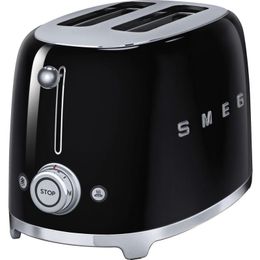 Smeg - Toaster 2 Scheiben TSF01BLEU aus Edelstahl, schwarz