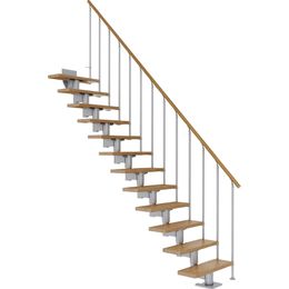 Dolle Mittelholmtreppe "Cork" Treppen Gr. gerade, grau (perlgrau) Treppen