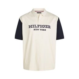 Tommy Hilfiger Big & Tall Poloshirt TOMMY HILFIGER BIG & TALL "BT - MONOTYPE CB REG POLO" Gr. XXL, blau (desert sky, calico) Herren Shirts Kurzarm