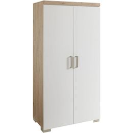 Kleiderschrank Transland "HILJA 2T" Schränke Gr. B/H/T: 95 cm x 192,7 cm x 52,1 cm, 2 St., rot (eiche, bordeau x, kreideweiß) Kleiderschränke