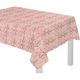 Tischdecke Adam "Wave" Tischdecken Gr. B/L: 250 cm x 145 cm, rechteckig, bunt (natur, dunkelrot, rosa) Tischdecken