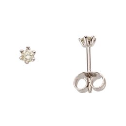 Paar Ohrstecker Firetti "Schmuck Geschenk Gold 750 Ohrschmuck Solitär" Ohrringe Gr. 0,15 ct LR = lupenrein, Weißgold 585-Diamanten, weiß (weißgoldfarben) Damen Ohrstecker