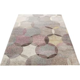 Teppich Esprit "Modernina" Teppiche Gr. B/L: 160 cm x 225 cm, 13 mm, 1 St., rosa (pastellrosa) Esszimmerteppiche