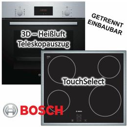 Herdset Bosch Einbau-Backofen mit Glaskeramik-Kochfeld - autark, 60 cm