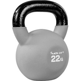 Movit - 22kg Kettlebell Kugelhantel gusseisen neopren grau