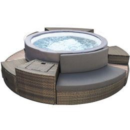 Design-Möbel für Spa Vita premium Netspa Gesamtaußendurchmesser mit Möbeln 290cm pvc Geflecht - Set aus 5 Modulen