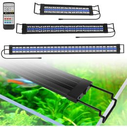 VINGO - led Aquarium Lampe Tank Leuchte Dimmbar Beleuchtung mit Fernbedienung,90-120CM,30w - Schwarz