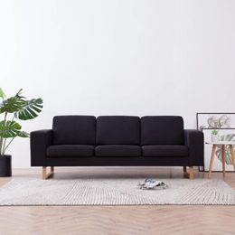 MAISONCHIC - 3-Sitzer-Sofa Loungesofa Couch Modern Stoff Schwarz DE49705