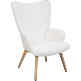 SVITA - olav Sessel Ohrensessel Relaxsessel Armlehne hoher Rücken modern Weiß