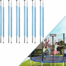 Trampolin Stangen-Set 6x 209cm Ersatzteile für Trampolin mit Schutzkappen - blau - Arebos