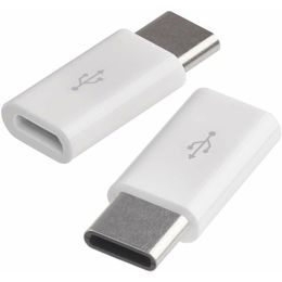 EMOS - micro-USB auf usb-c Adapter 2.0, 2x Reduzierstück 480 Mbit/s, C-Stecker auf micro-B Buchse für Schnellladen und Datenübertragung, SM7023