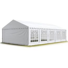 Toolport Party-Zelt Festzelt 6x10 m Garten-Pavillon -Zelt pvc Plane 700 n in weiß Wasserdicht - weiß
