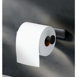 Am.pm - Toilettenpapierhalter Wandmontage mit bohren Klopapierhalter Edelstahl wc Papierhalter für Badezimmer Edelstahl, Schwarz matt - Schwarz