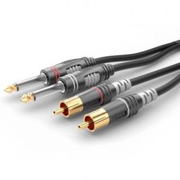 HBA-62C2-0090 Klinke / Cinch Audio Anschlusskabel [2x Klinkenstecker 6.3 mm (mono) - 2x - SOMMER CABLE