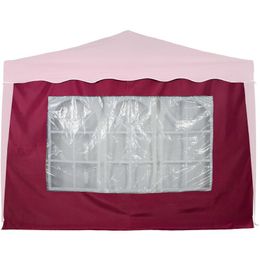 INSTENT® Seitenwand für Klapp Falt Pavillon 3x3m WASSERDICHT, rot