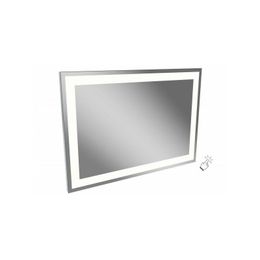 Badspiegel led 100 cm P5 Badmöbel Spiegel Badezimmer Lichtspiegel Silber-7209812 - Lanzet