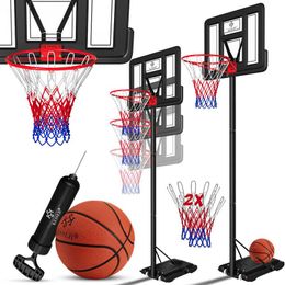 Kesser Basketballkorb Premium mit Ständer Rollen Inkl. Basketball + Pumpe verstellbare Korbhöhe 230 bis 305 cm höhenverstellbar Korbanlage Outdoor Schwarz